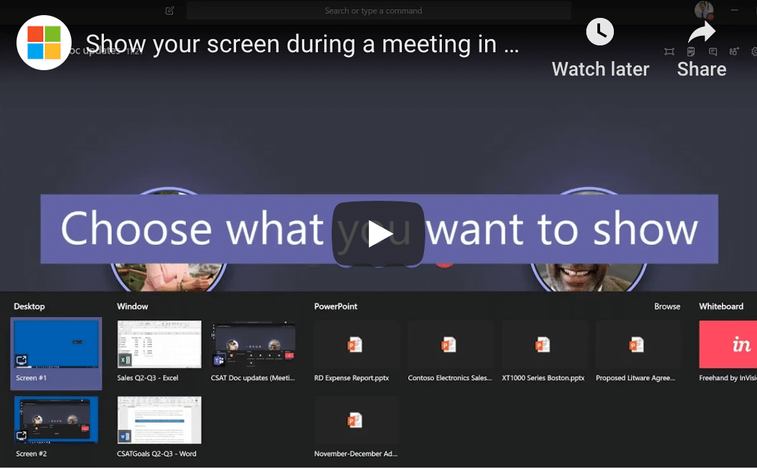 How to Share Screens with Microsoft Teams